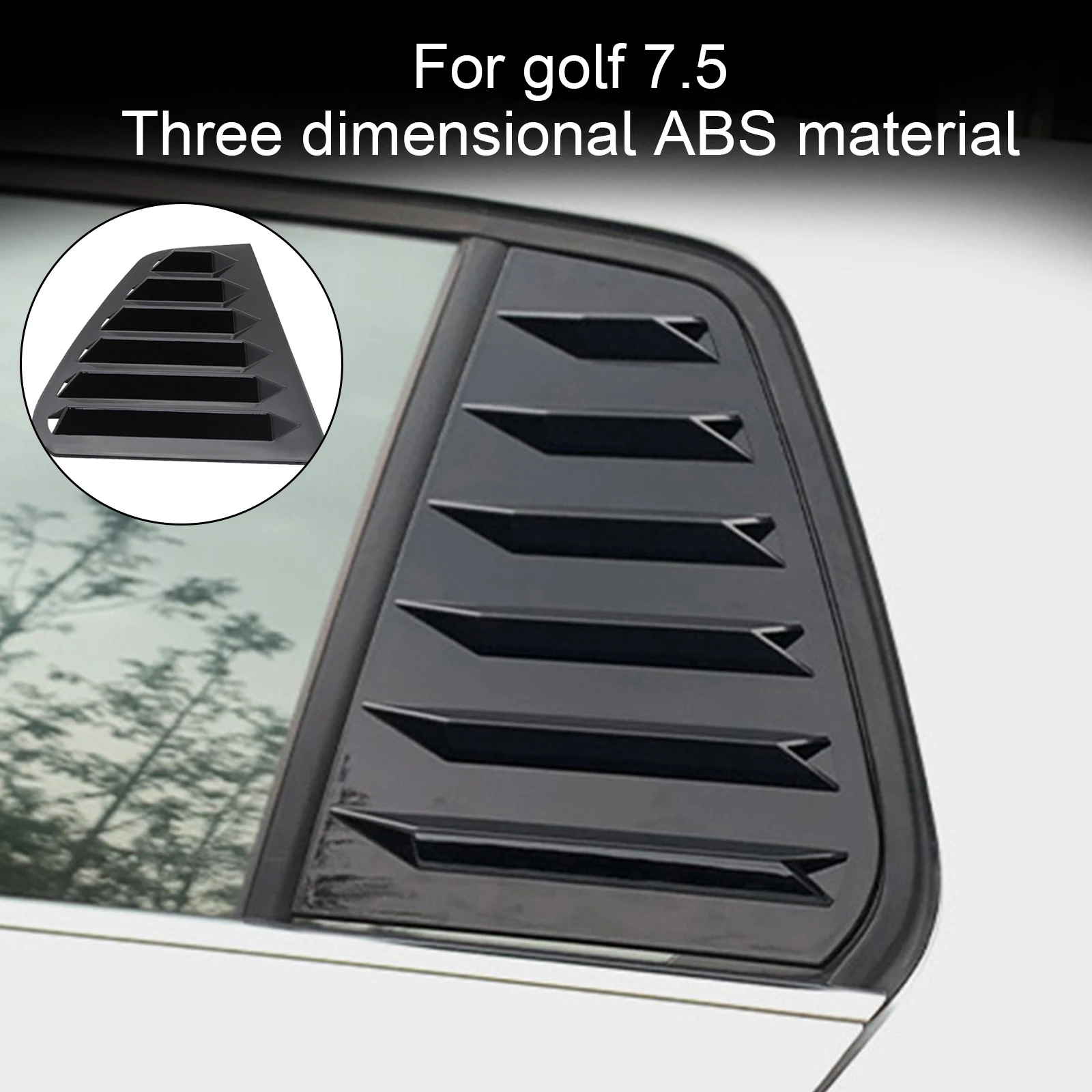 2PCS-Car-Rear-Window-Shutter-Cover-Trim-Window-Louver-Side-Vent-Trim ...