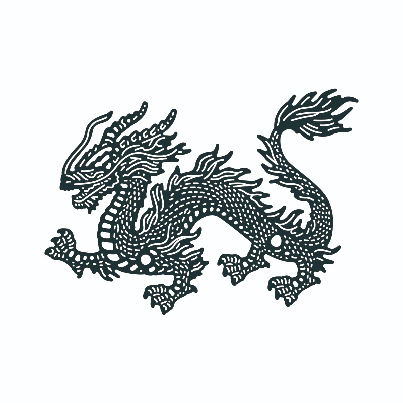 China Dragon Clipart Border