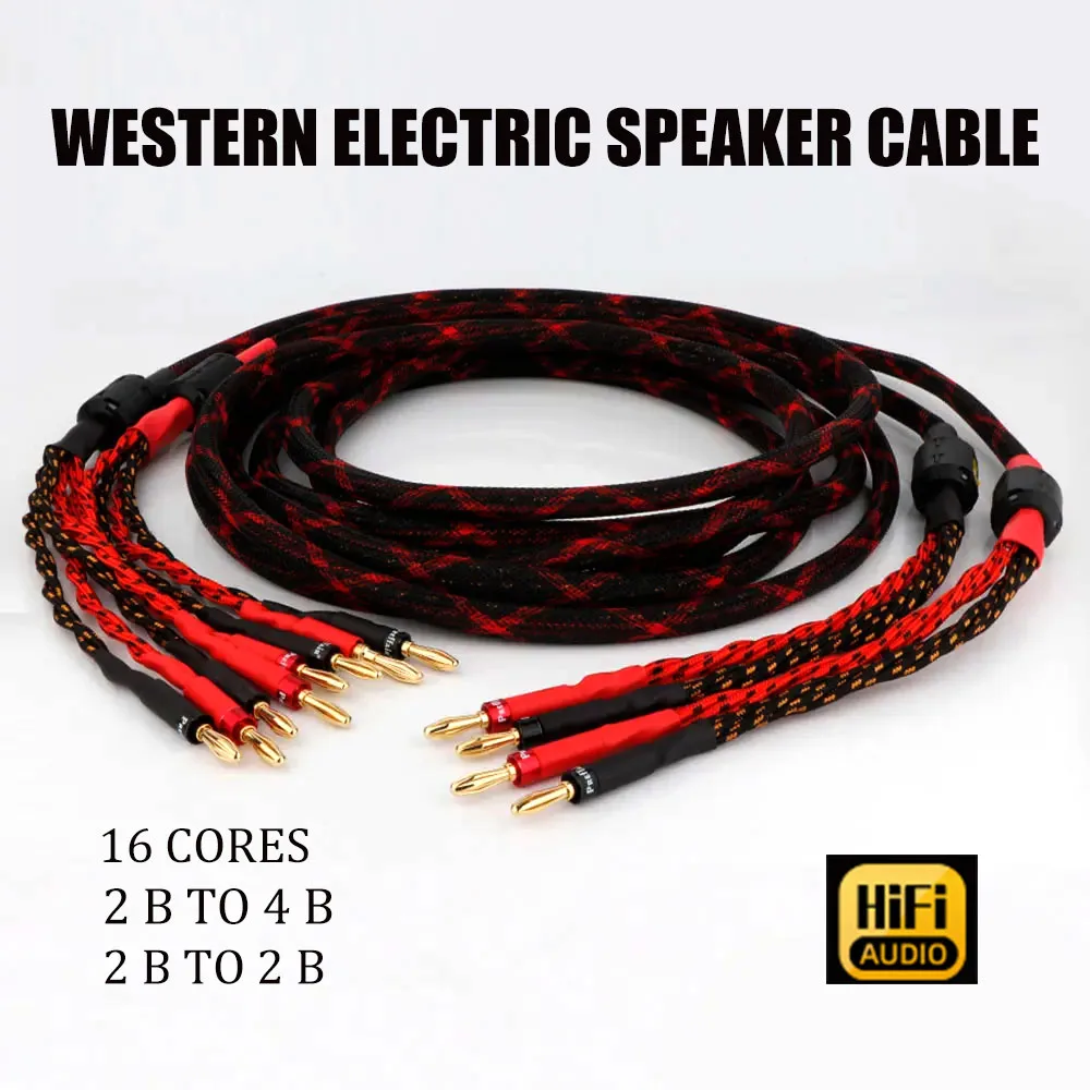 Pair-HI-End-Western-Electric-Speaker-Cable-16-cores-HIFI-Audiophile ...