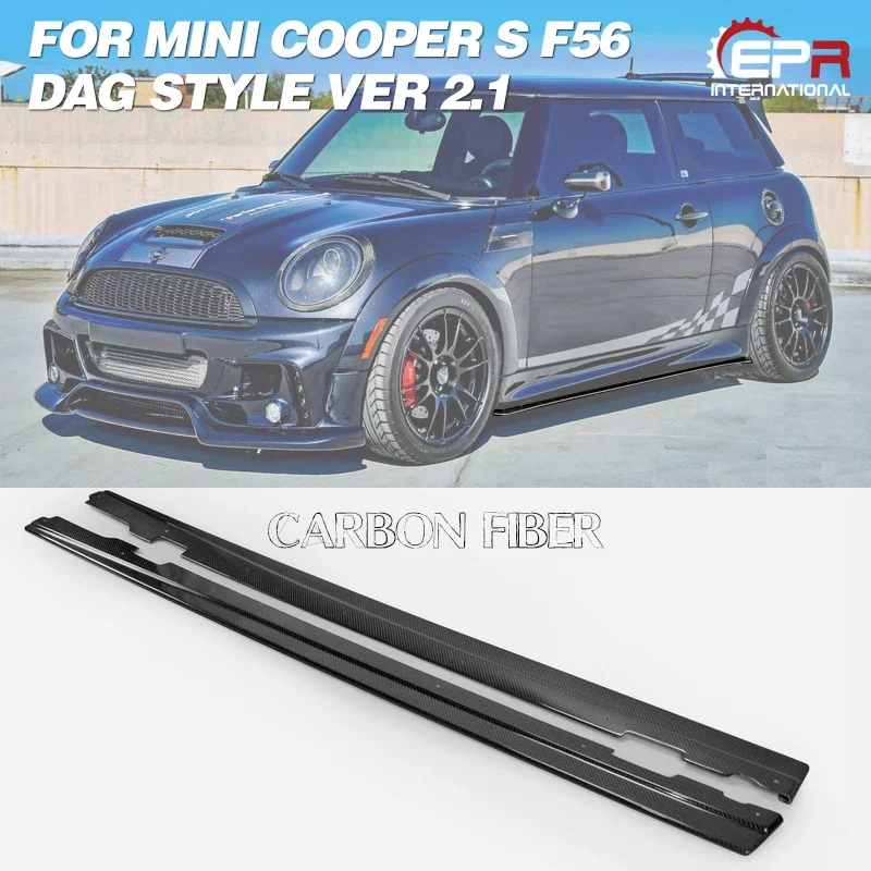 For-F56-Mini-Cooper-S-DAG-Style-Ver-2-1-Carbon-Fiber-Side-Skirt-Under ...