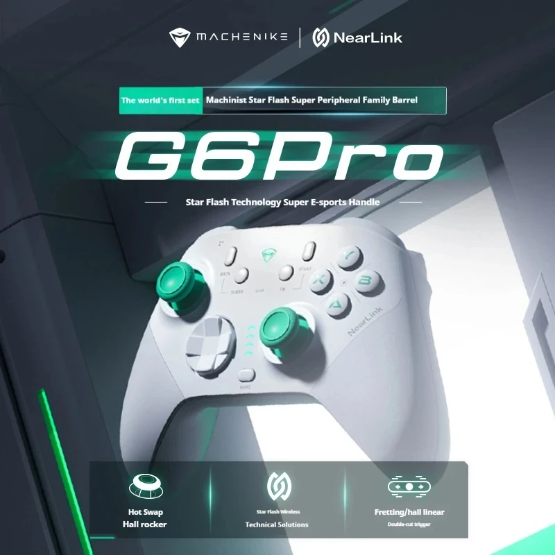 G6pro-Wireless-Star-Flash-Game-Controller-Hot-Swappable-Hall-Joystick-Switch-Pro-Bluetooth ...