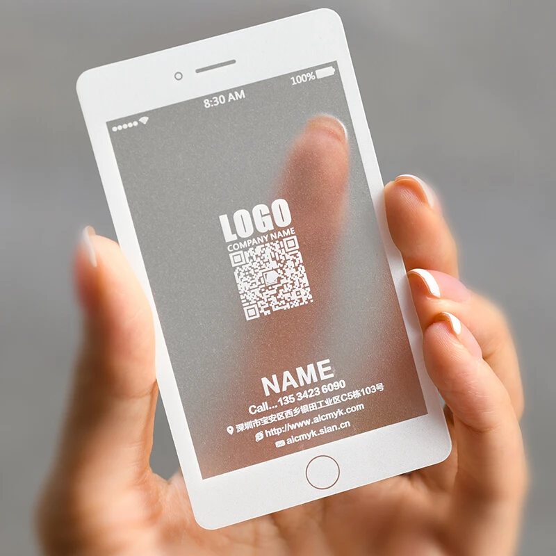 200/500pcs PVC Business Card Transparent Plastic ID Cards Mobile Phone ...