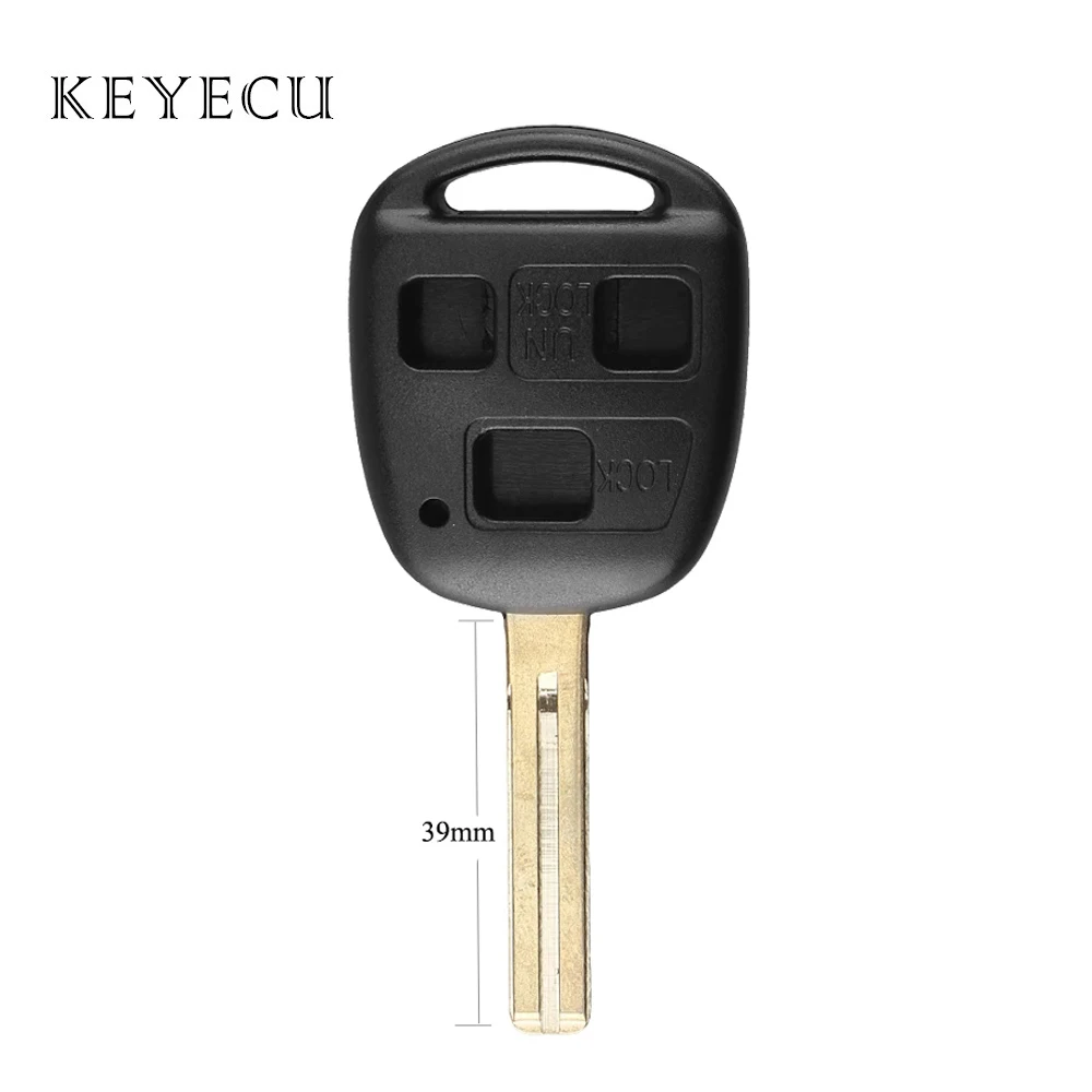 Keyecu Remote Car Key Shell Case Housing With 3 Buttons For Lexus Rx330 ...