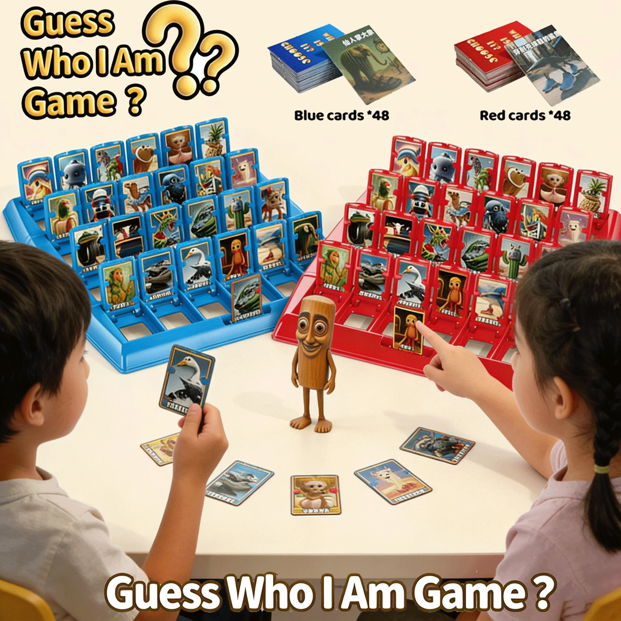 Guess Who I Am Game Italian Brainrot Card Game Classic Toy Tung Tung ...