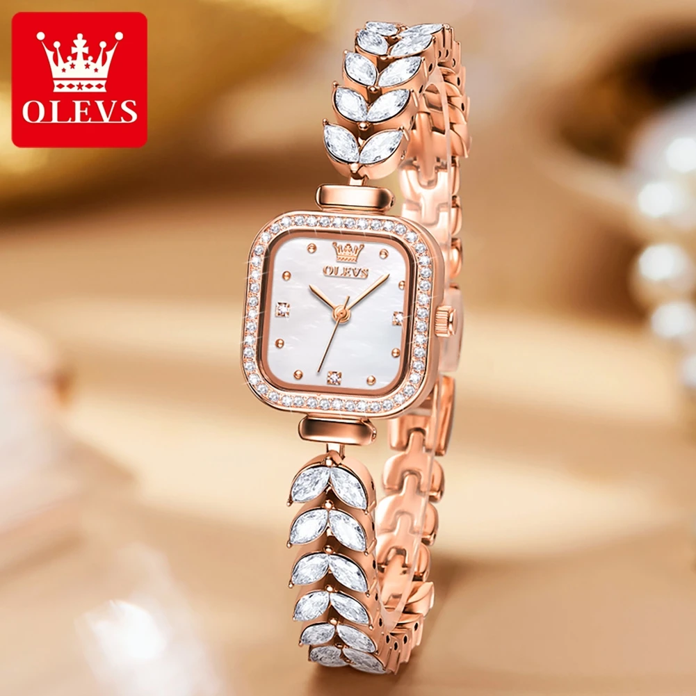 OLEVS-9987-Original-Quartz-Watch-for-Women-Diamond-Mermaid-Stainless ...