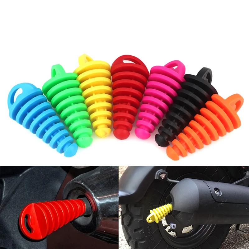 Motorcycle-Pit-Dirt-Bike-Scooter-Exhaust-Pipe-Plug-Tailpipe-Rubber-Air ...