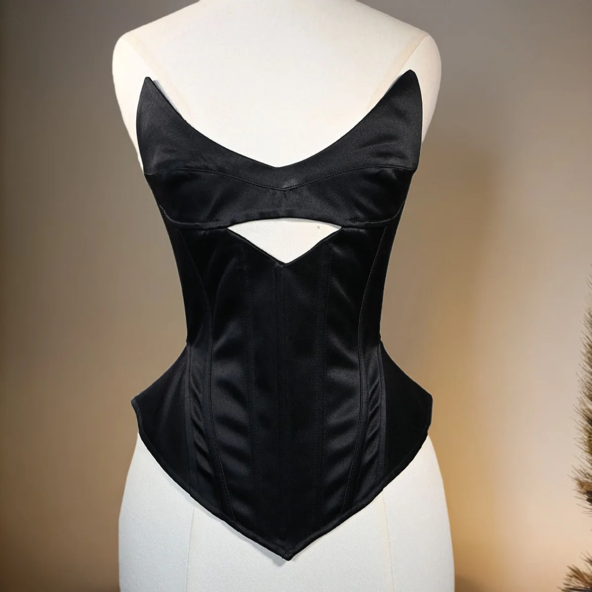 Women Fancy Corset Bustier Overbust Sexy Hollow Out Vintage Bodice Lace ...