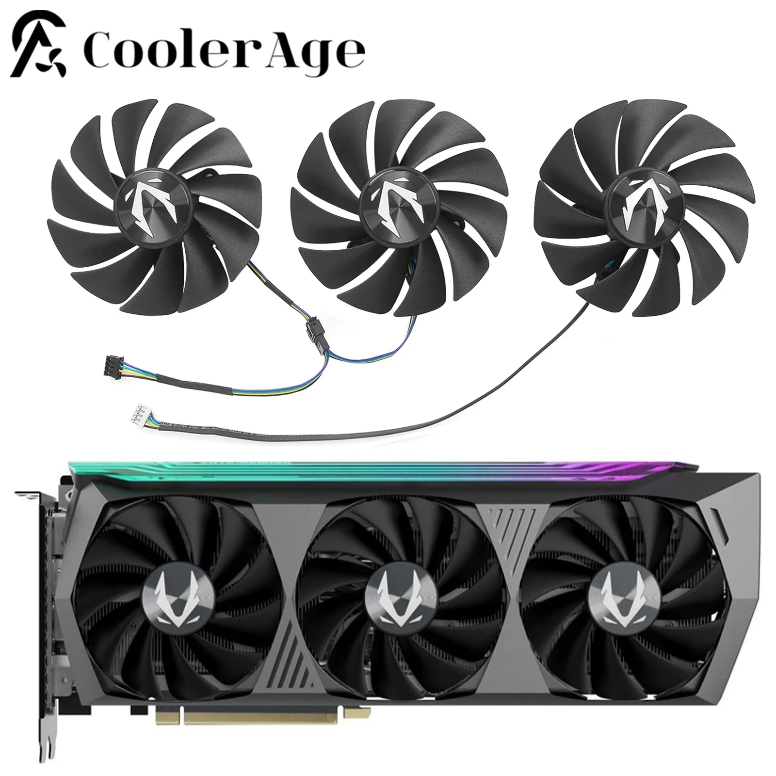 For-Zotac-RTX-3070-3080-Ti-3090-AMP-Holo-GPU-Cooler-Replacement-88mm ...