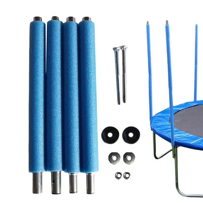 Trampoline-Net-Poles-Heavy-Duty-Foam-Trampoline-Poles-Anti-Collision ...