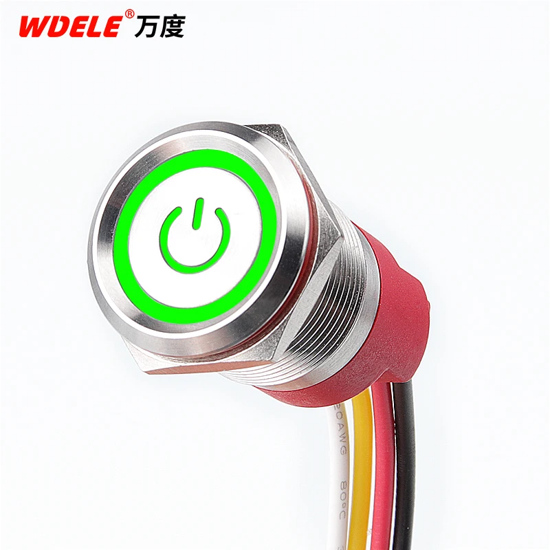 WANDU19mm-Touch-Dimmer-Switch-metal-Push-Button-Switch-Momentary-Latch ...