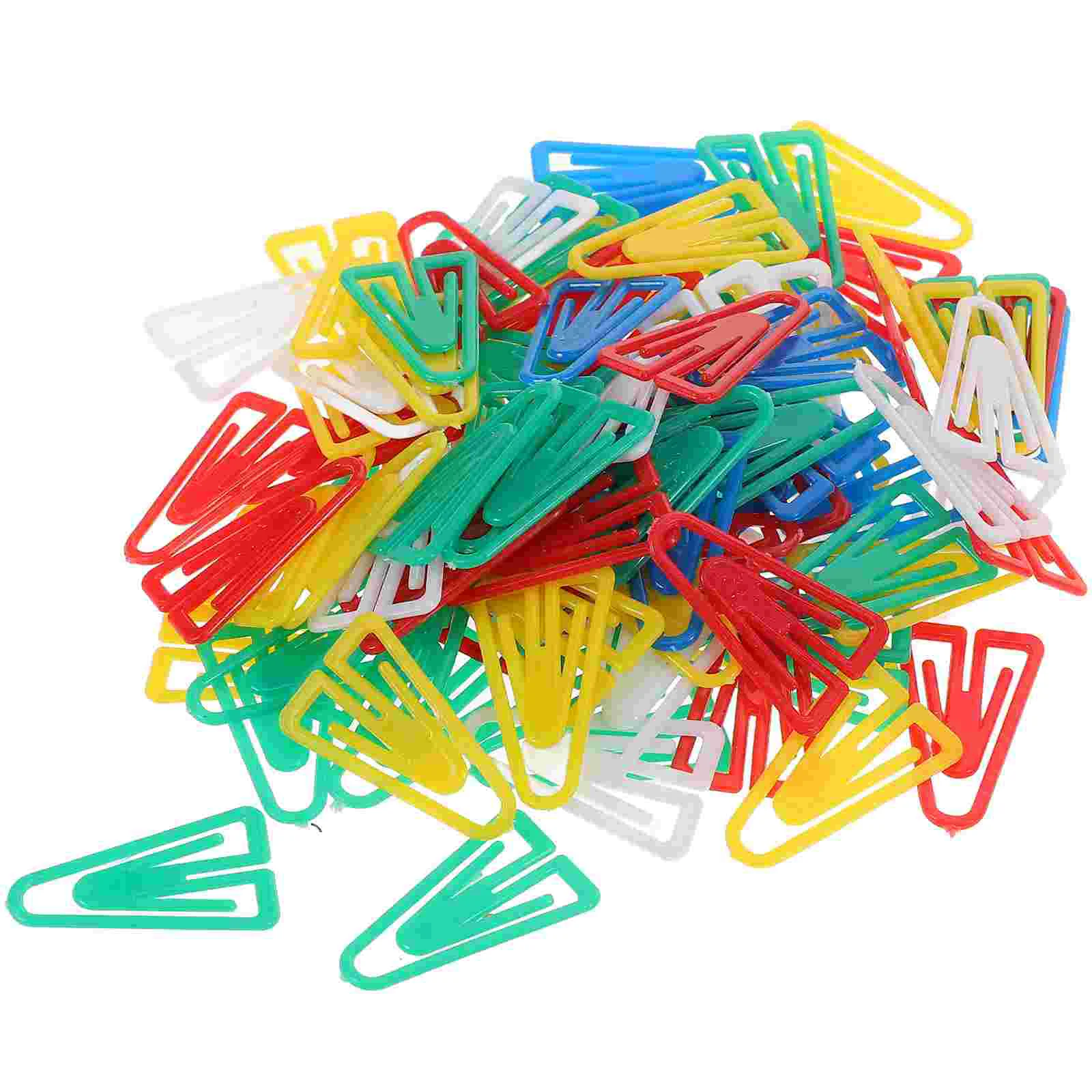 100-Pcs-Triangular-Paper-Clip-Small-Clips-Office-Supplies-Small-Multi ...