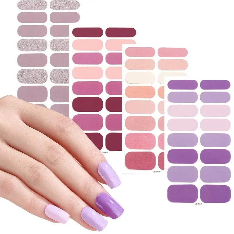 1Sheet-Semi-Cured-Gel-Nail-Strips-Patch-Sliders-Adhesive-Waterproof ...