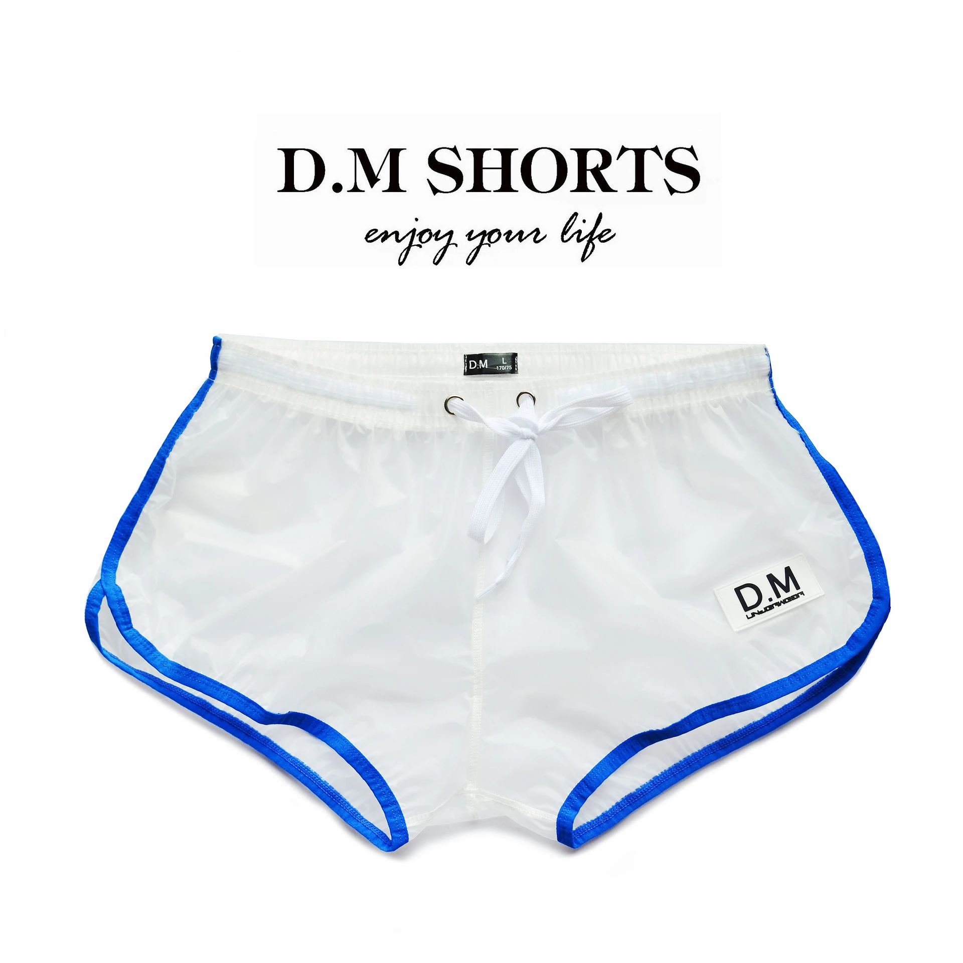 Men's Shorts Pvc Transparent Beach Pants Home Boxer Sexy Loose No ...