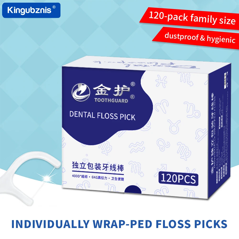 Plastic Toothpicks for Adults, Dental Floss with Thread, Ultra Fine ...