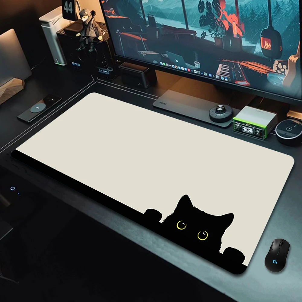 XXL-Mouse-Pad-Cute-Simple-Cat-Large-Gamer-Keyboard-Desk-Mouse-Mat ...