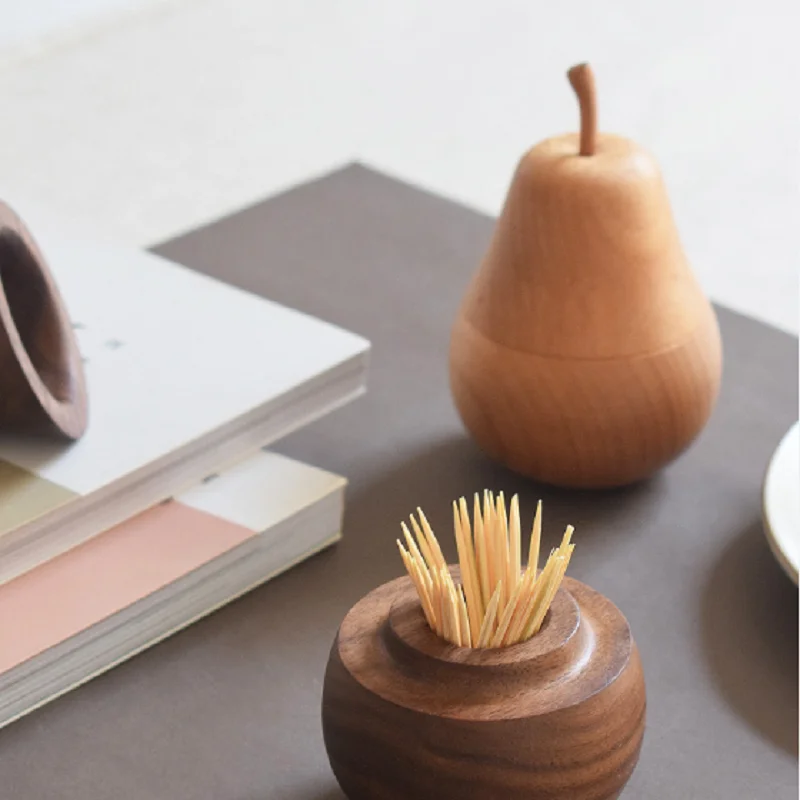 Personalizado-e-Criativo-Pear-Toothpick-Box-Caixa-De-Garfo-De-Frutas-De ...