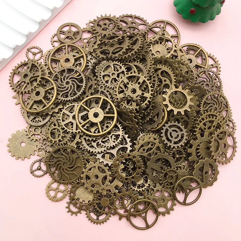 Random-30-50g-Antique-Bronze-Color-Mix-Size-Metal-Mechanical-Steampunk ...