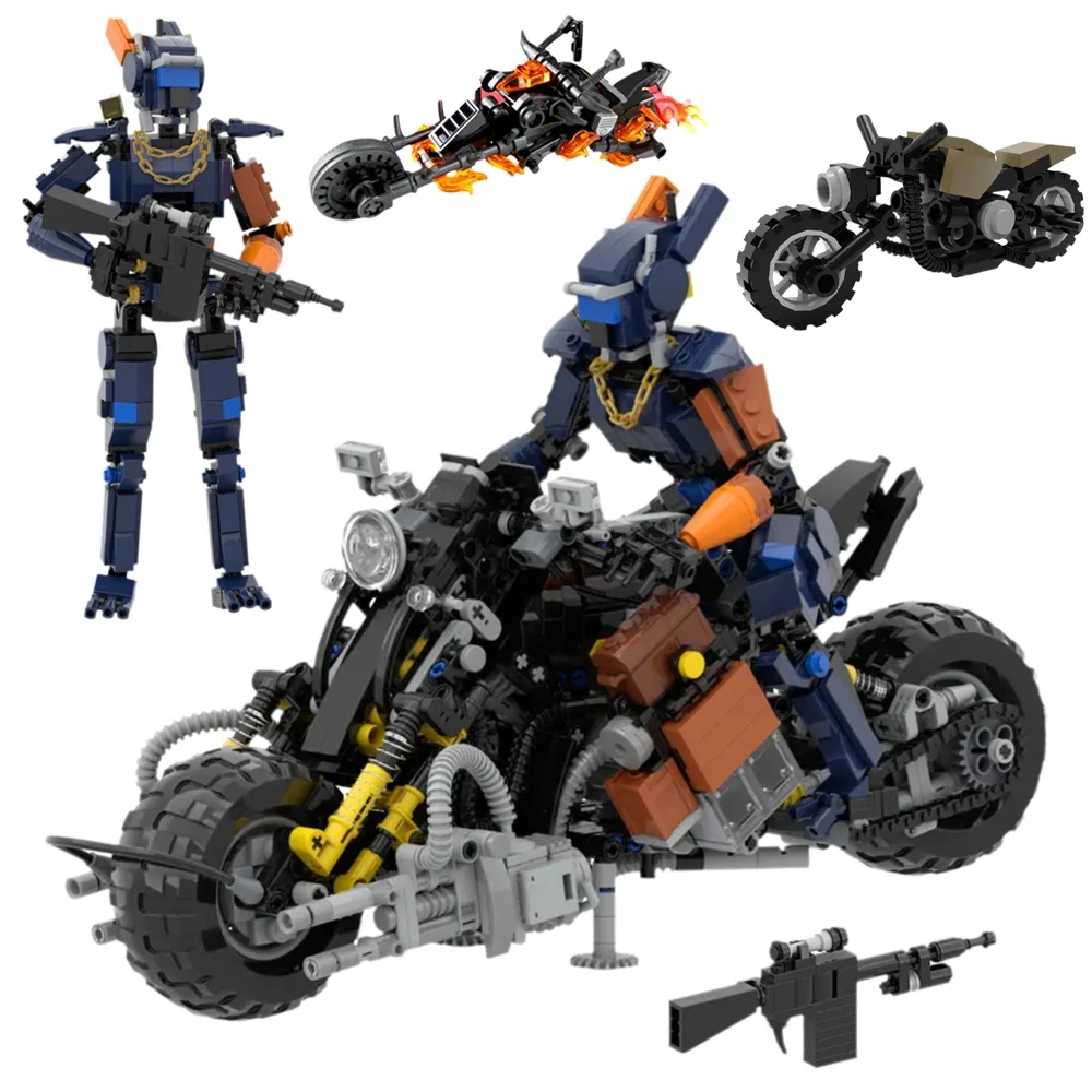 MOC-Classic-Movie-Chappied-Robot-Model-Chappies-and-his-motorcycle ...