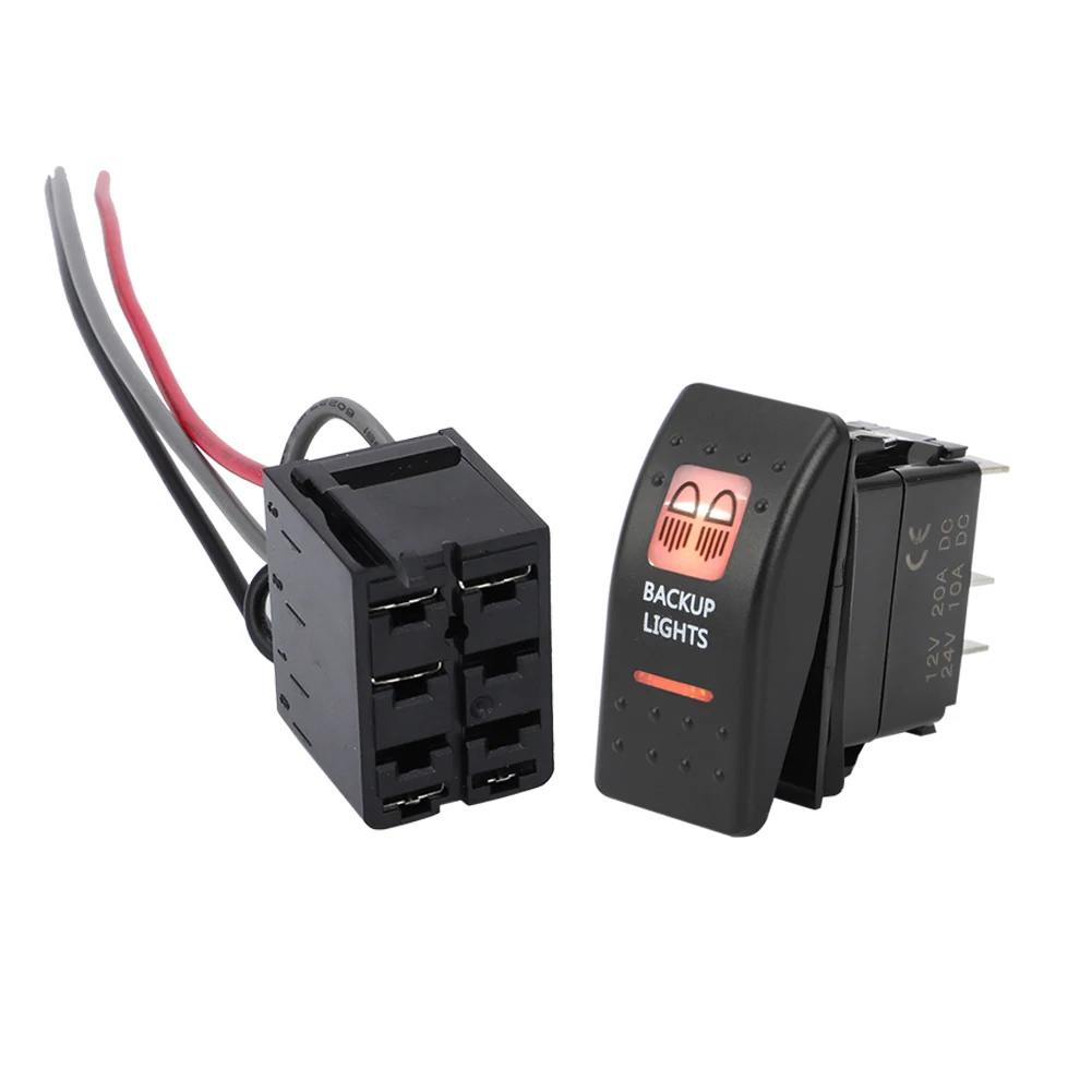 20A-12V-BACKUP-LIGHTS-SWITCH-WITH-AMBER-ORANGE-LIGHT-LAMP-ROCKER-FOR ...