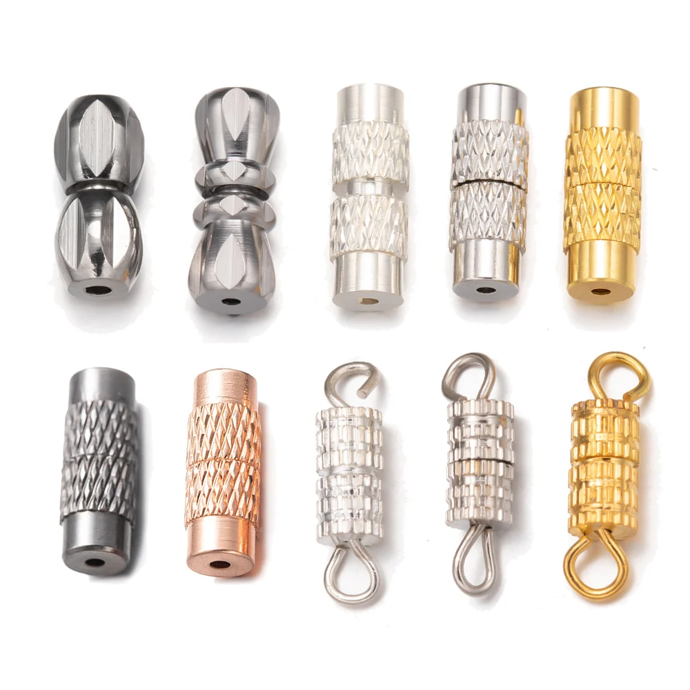20pcs-Brass-Screw-Twist-Clasps-Cord-End-Tip-Connector-Lock-Closures-For ...