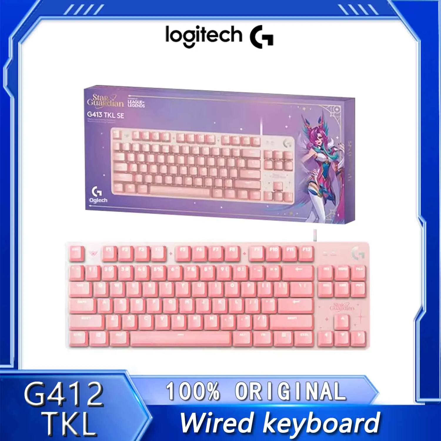 New-Logitech-G412-Se-TKL-Guardian-Of-The-Stars-Series-Wired-Mechanical-Keyboard-Backlit-Esports ...