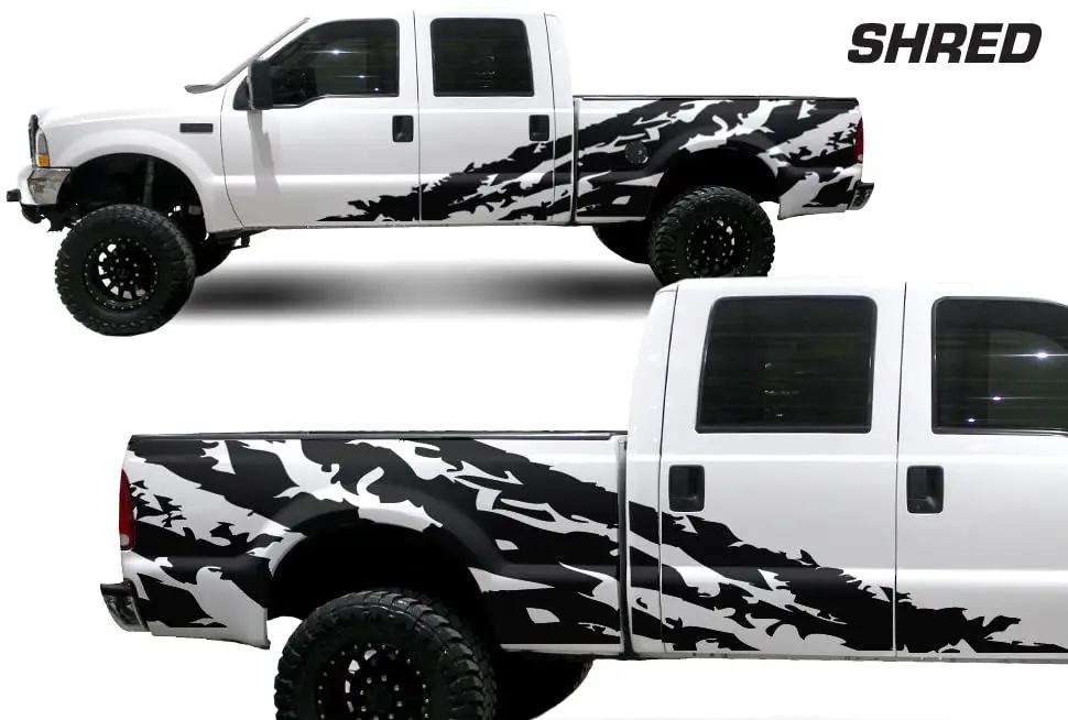 Factory-Crafts-Shred-Side-Graphics-Kit-Vinyl-Decal-Pack-for-F250-Crew ...
