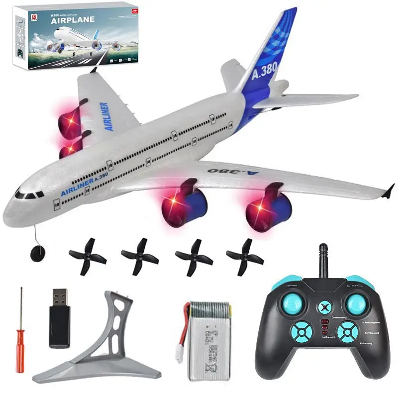 52CM-Large-2-4G-RC-Plane-Drone-A380-A747-Remote-Control-Airplane-Fixed ...