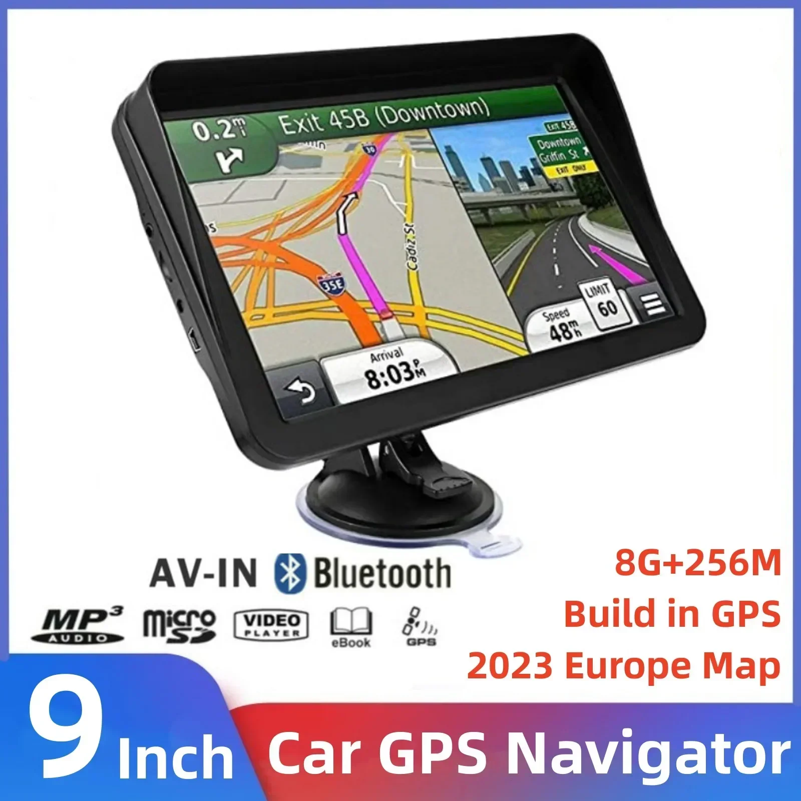 Car-GPS-Navigation-9-Inch-Touch-Screen-GPS-Navigator-Truck-Sunshade-Sat ...