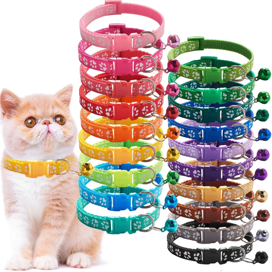 Cute-Cat-Dog-Collars-With-Bell-For-Small-Dogs-Personalized-Breakaway ...