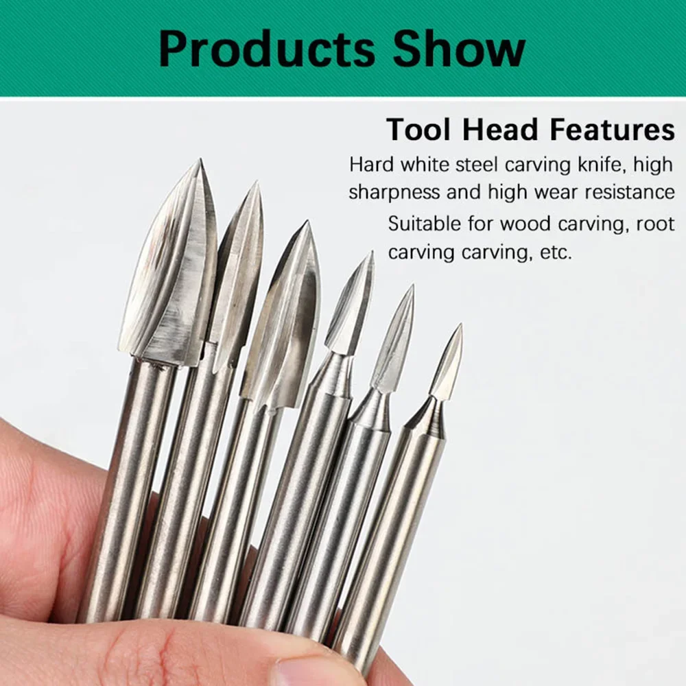 5pc Carving Knife Set Steel Sharp Edges Woodworking Tools Three Blades ...