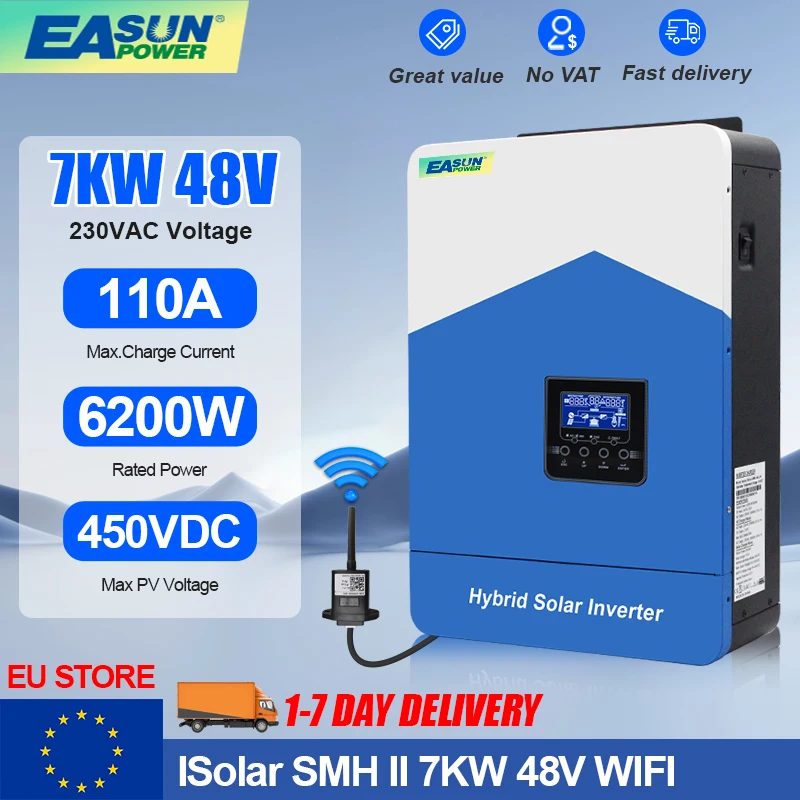 EASUN-POWER-Hybrid-Solar-Inverter-48V-230V-7KVA-6200W-110A-MPPT-Charger ...