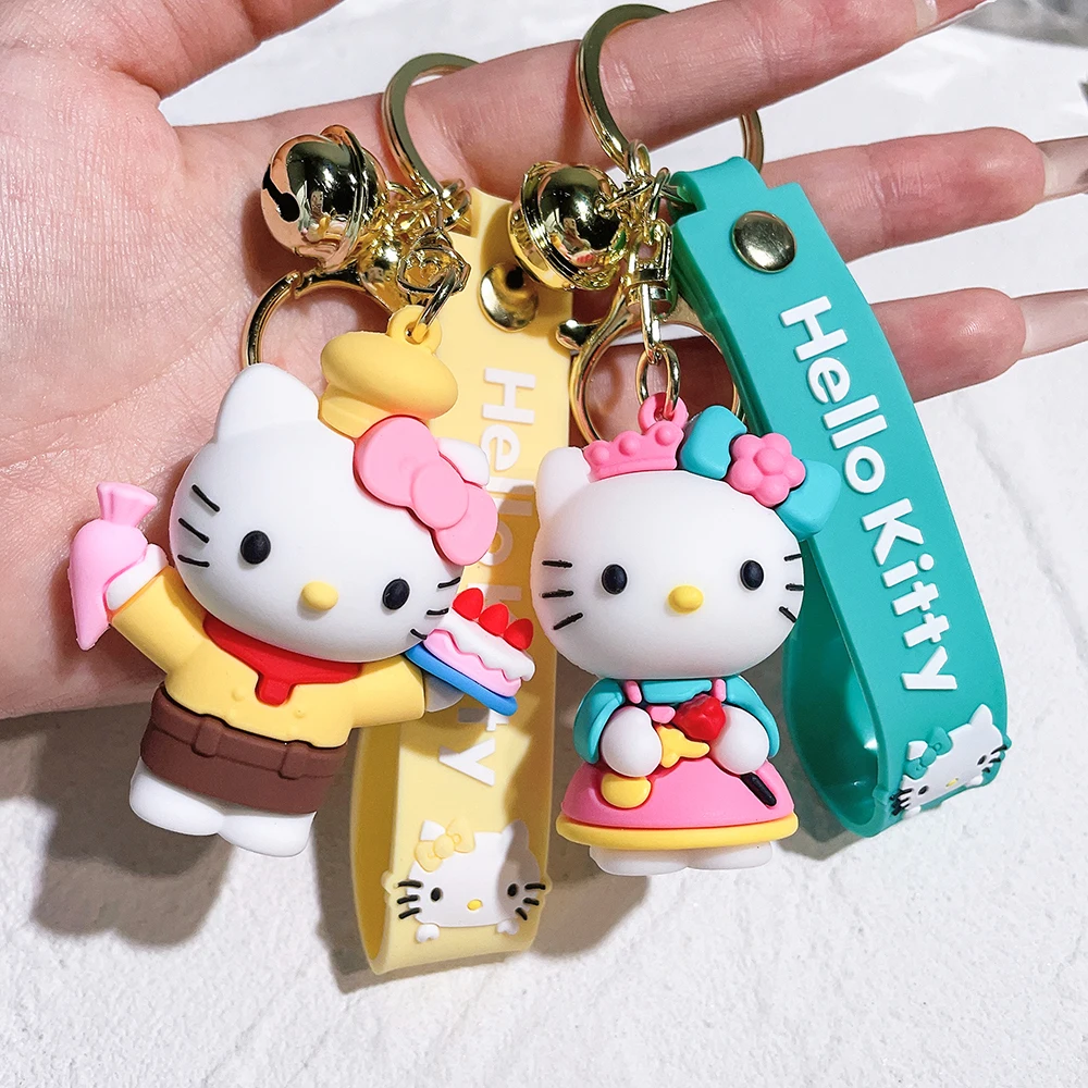 Hello-Kitty-Keychain-Cartoon-Doll-Ornaments-Sanrio-Kawaii-Kt-Pvc-Soft ...