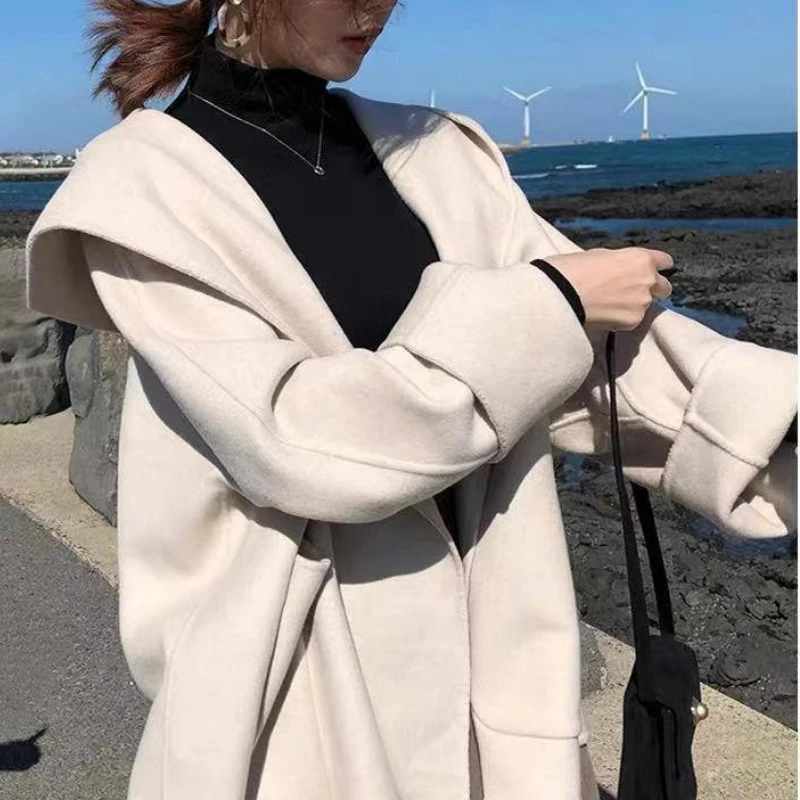 Black Cloak Autumn Coat | Thin Black Cloak Women | Women Spring Cloak ...