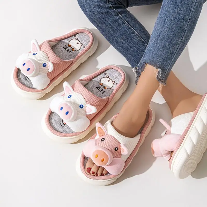 Platform Slippers Women Home Casual Cartoon Pig Designer Shoes Girls ...
