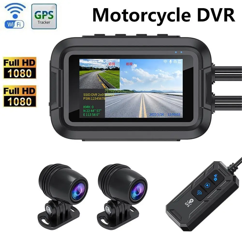 V9-Motorcycle-Dashcam-WiFi-GPS-Dual-1080P-Front-Rear-Camera-3Inch ...