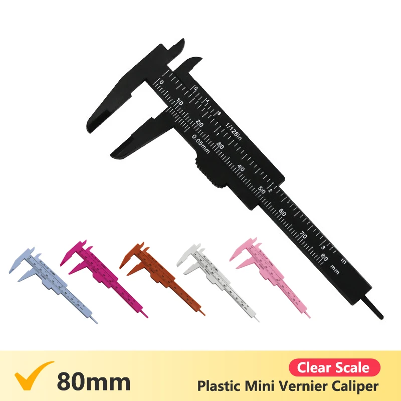 Mini-0-80mm-Double-Scale-Plastic-Vernier-Caliper-Ruler-Measuring ...