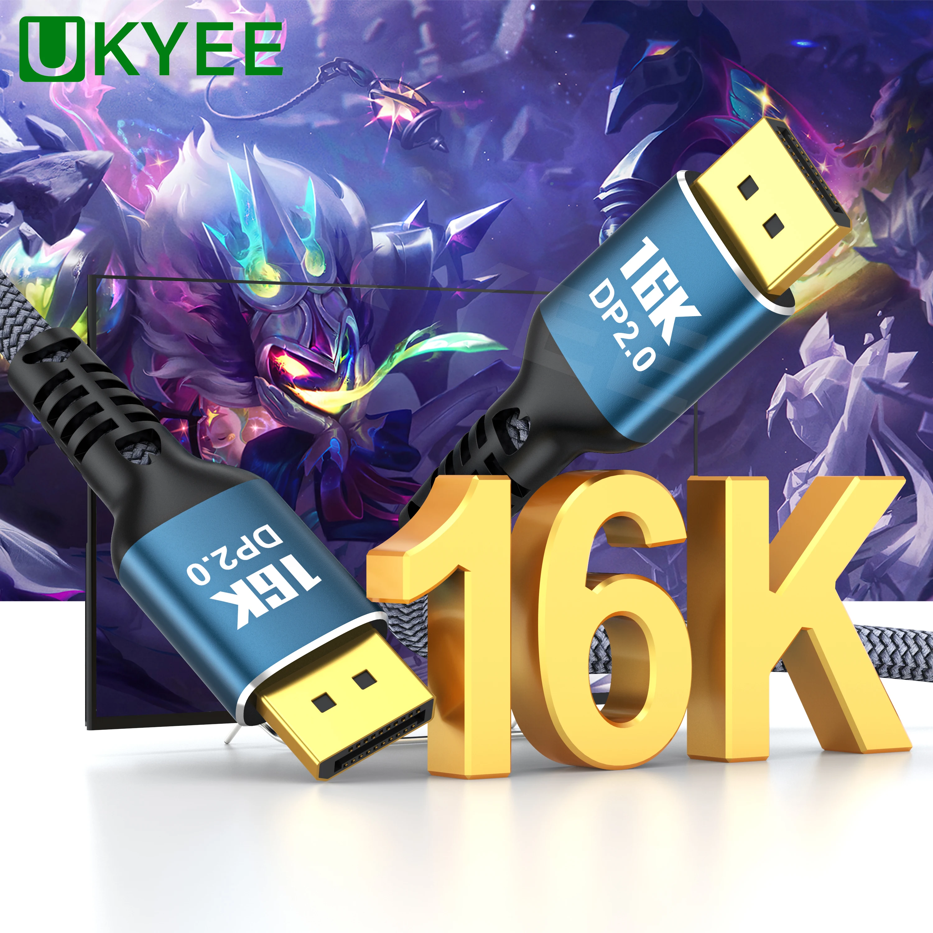 Cabo-HDMI-2-0-Alta-Velocidade-16K-60Hz-4K-80Gbps-HDR-3D-Cabo-Ukyee ...