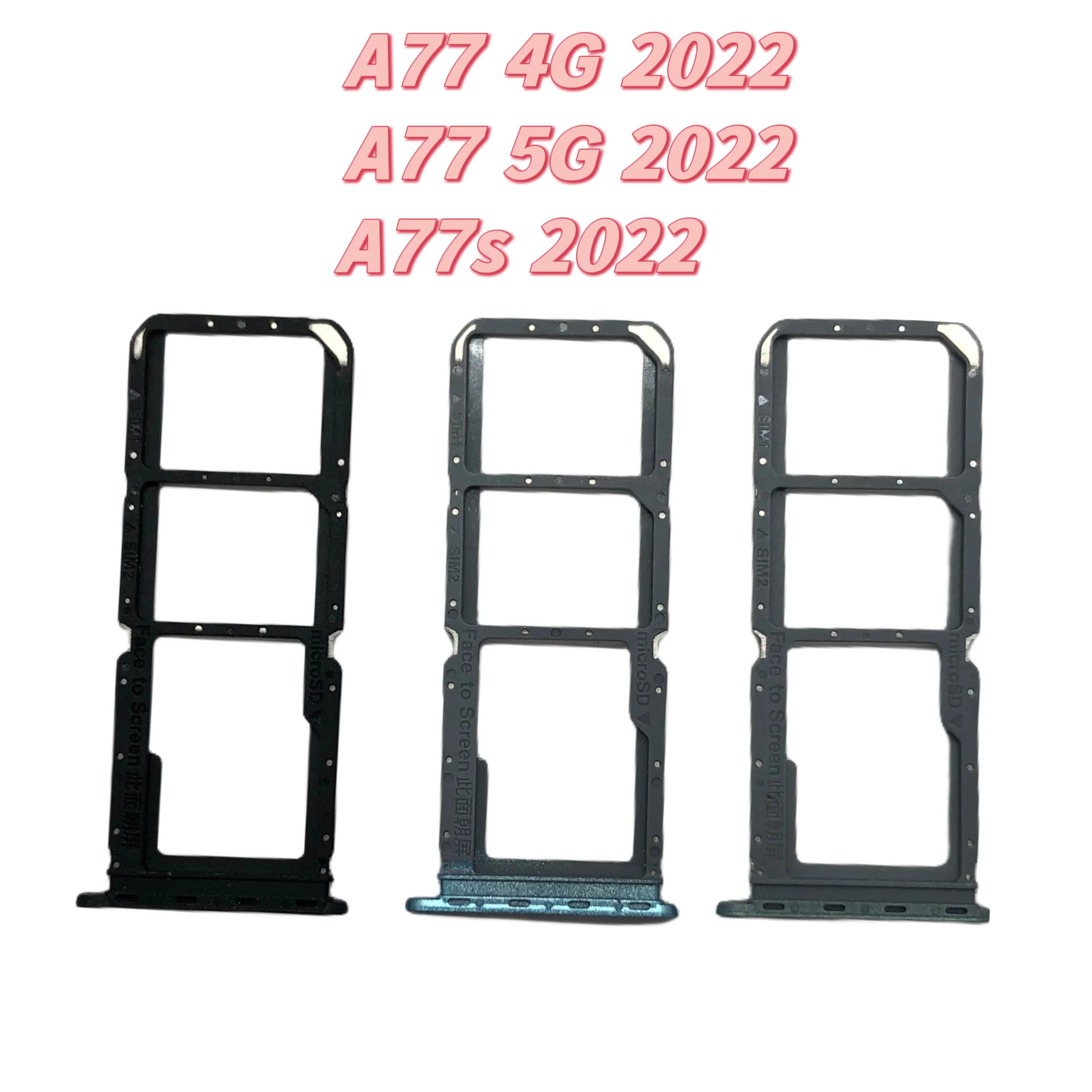 For-Oppo-A77-A77S-4G-5G-2022-SIM-Card-Tray-Slot-Holder-Adapter-Socket ...