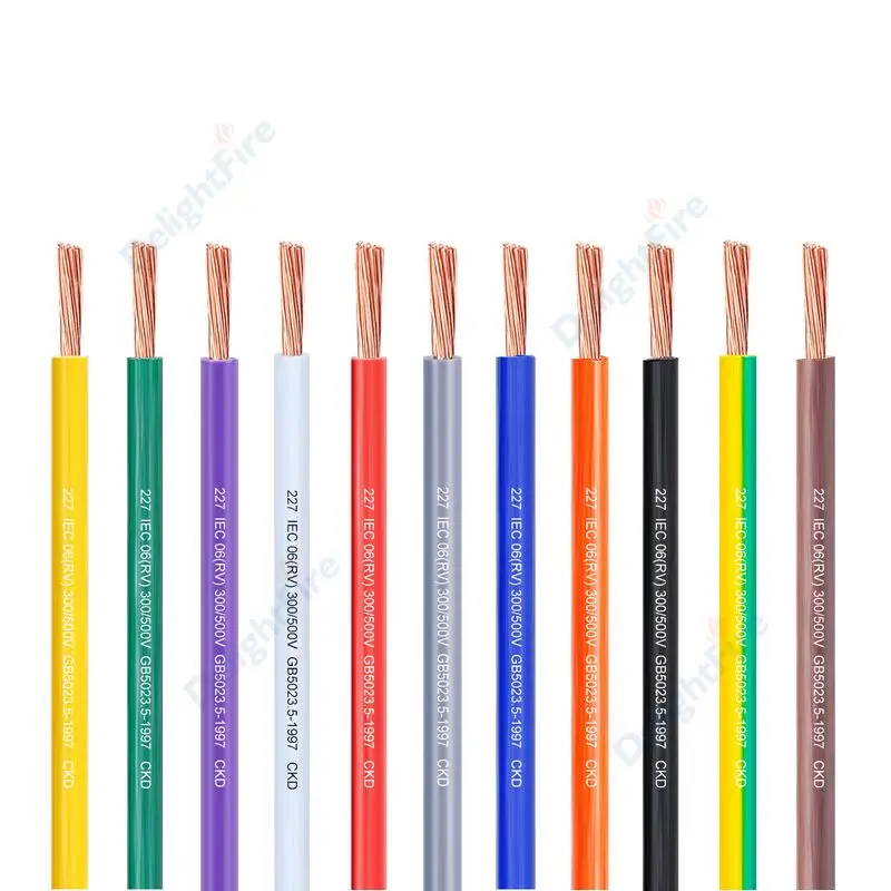 Rv Copper Wire Pvc Electrical Cable 300/500v Single-core Multi-strand ...