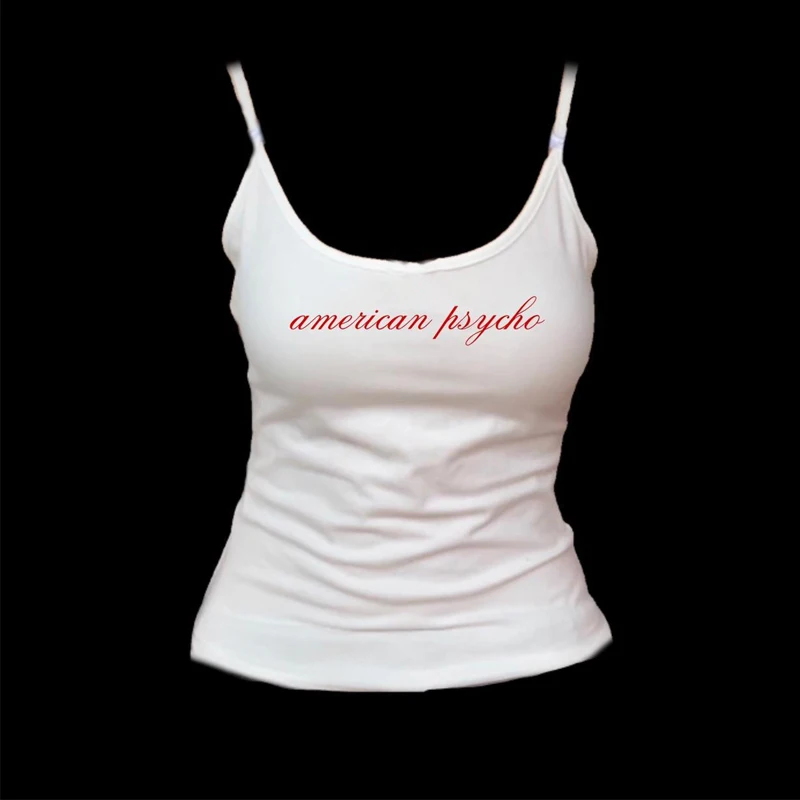 Emo Girls Camisole Tops Sleeveless Womens Prints Cute 90s Crop Tops Y2K ...