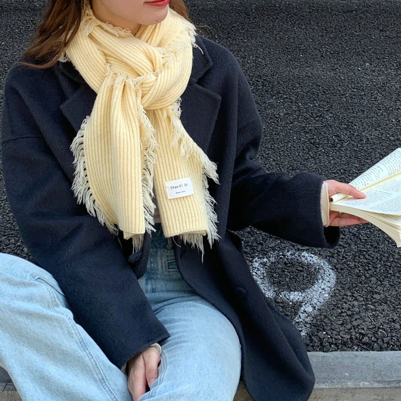 Solid-Color-Scarf-Fashion-Winter-Vintage-Style-Scarf-Korean-Edition ...