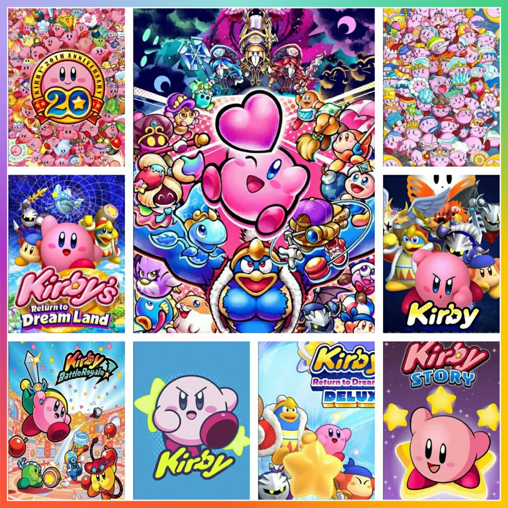Cartoon-Cute-K-Kirbys-Game-Diamond-Painting-5D-DIY-Art-Cross-Stitch-Kit ...