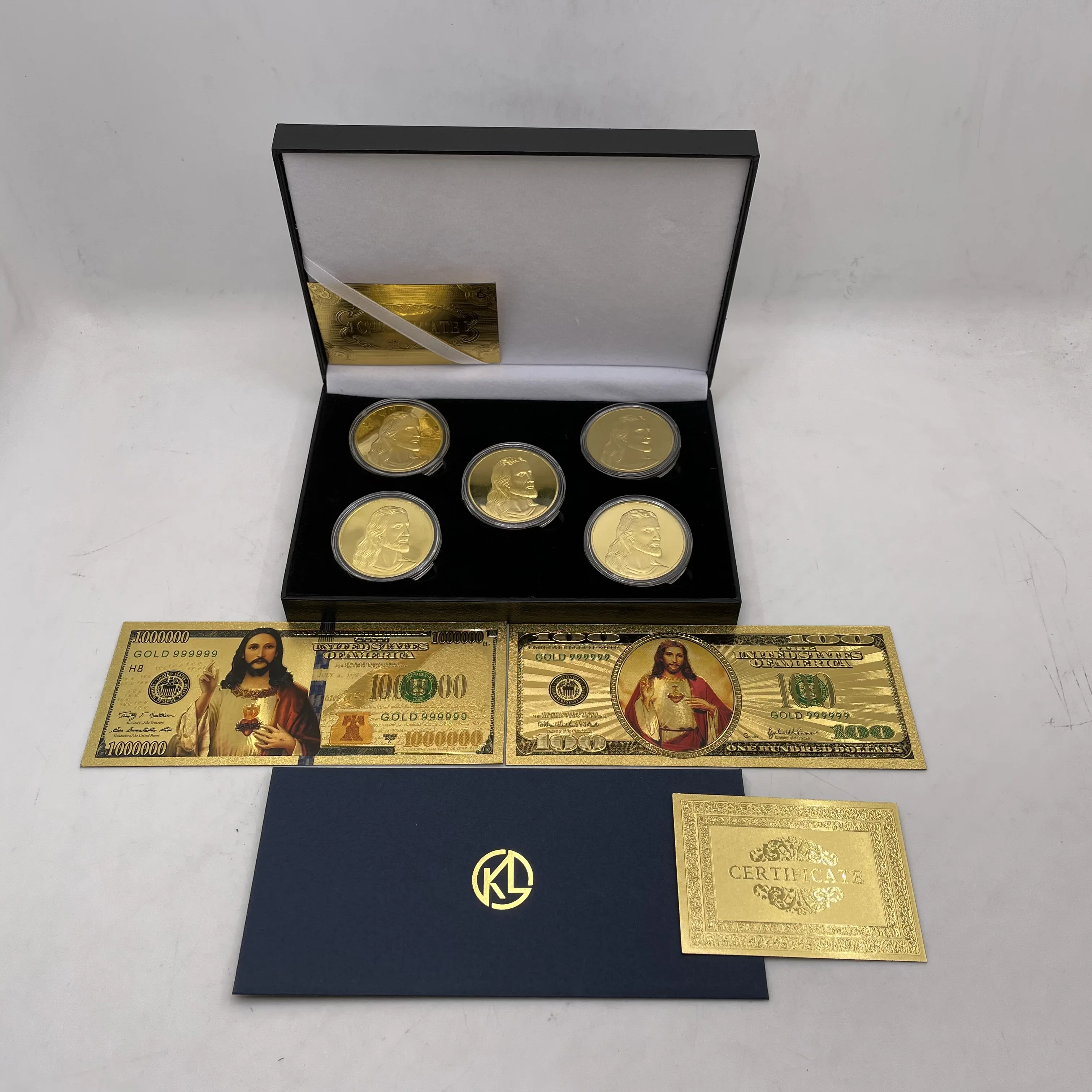 Jesus-God-Christ-Gold-Banknote-Cards-Golden-Silver-Commemorative-Coin ...