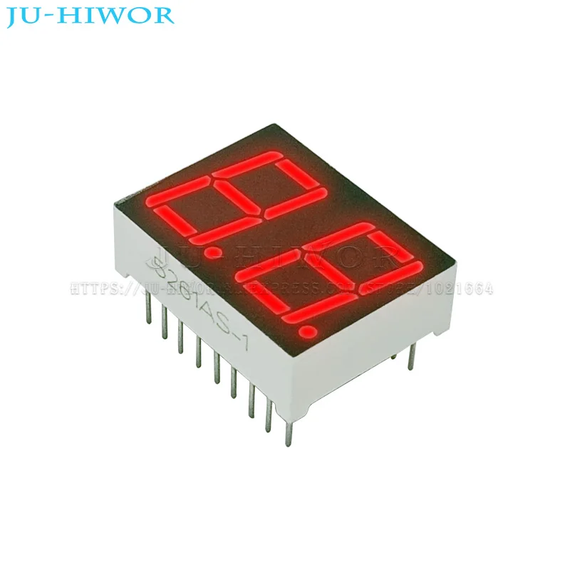 10pcs 18Pins 5261AS 5261BS 0.56 Inch 2 Digit Bits 7 Segment Red LED ...