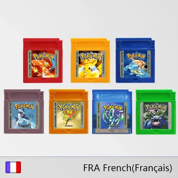 Cartouche-de-jeu-vid-o-GBC-16-bits-carte-de-console-s-rie-Pokemon-rouge ...