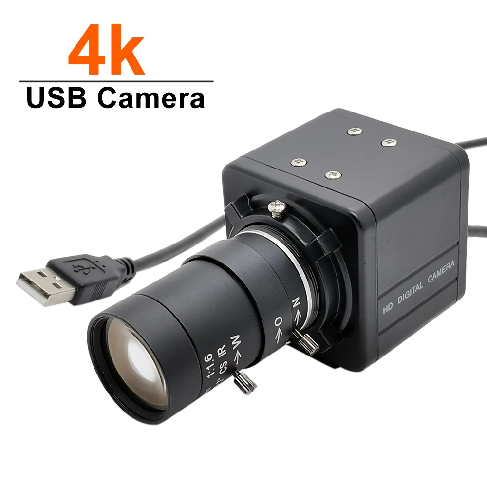 Câmera uvc otg da lente varifocal usb2.0 da câmera de 8mp 4k 3840x2160 ...