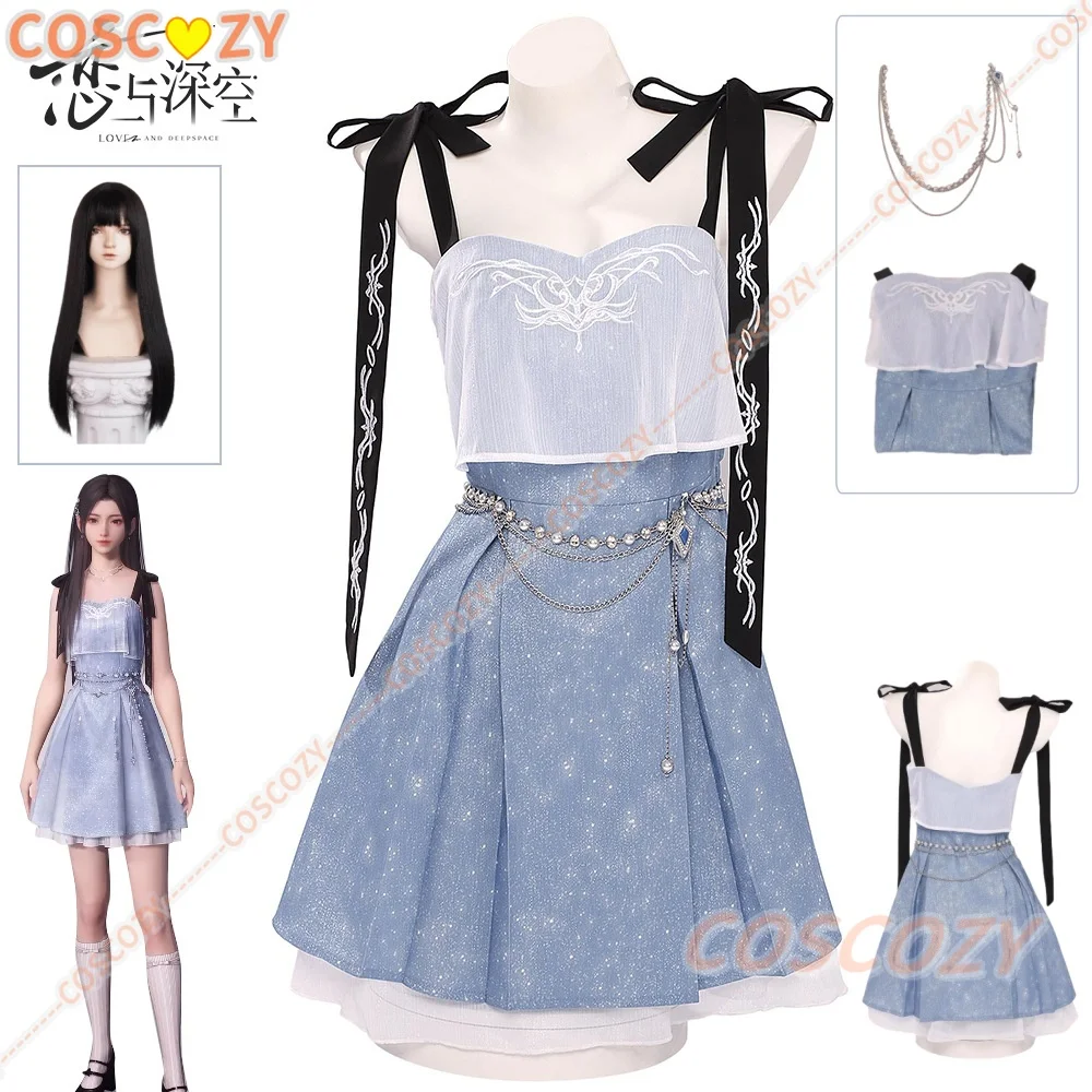 Caleb Couple Suit Game Love And Deepspace Cosplay Costume Wig Blue ...