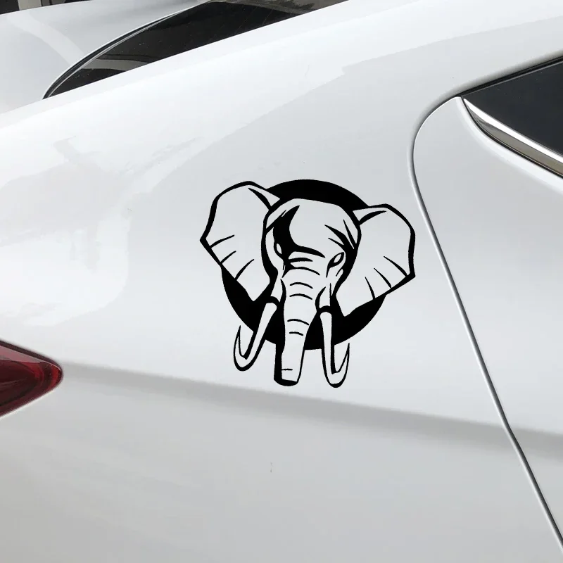 Elephant Head Car Sticker Decorate Bumper Accessories Waterproof and ...