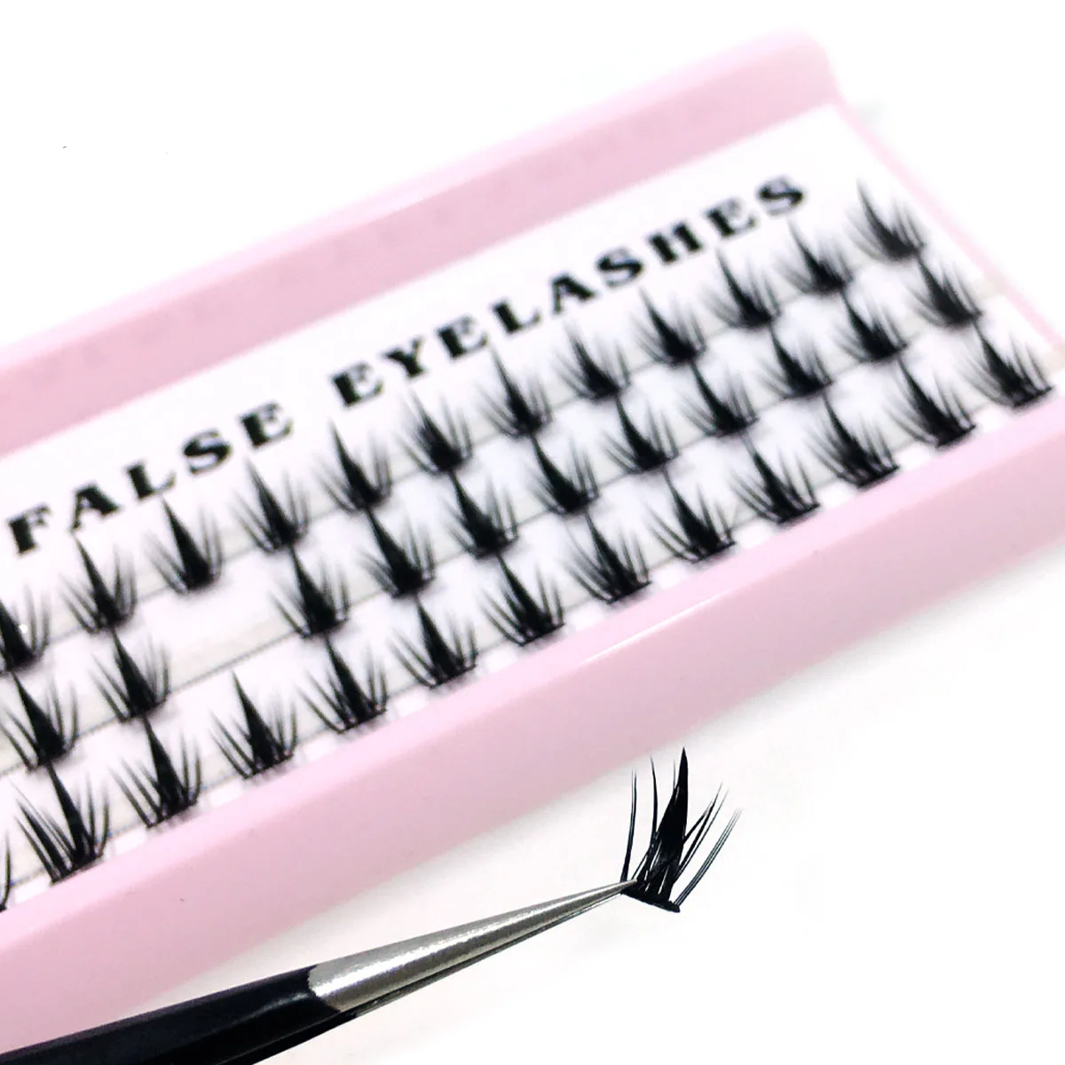 New-3D-Fluffy-Single-Cluster-False-Lashes-Premade-Volume-Fans ...