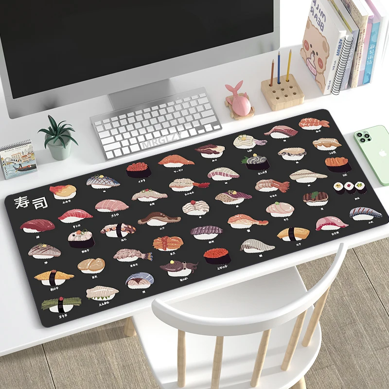 Sushi-Mouse-Mat-Gamer-Cute-Japanese-Mouse-Pad-Black-Pink-Table-Mats ...